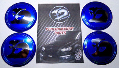 HSV Wheel Hub Centre Cap Stickers 56mm Blue Fits Holden HSV SS ...