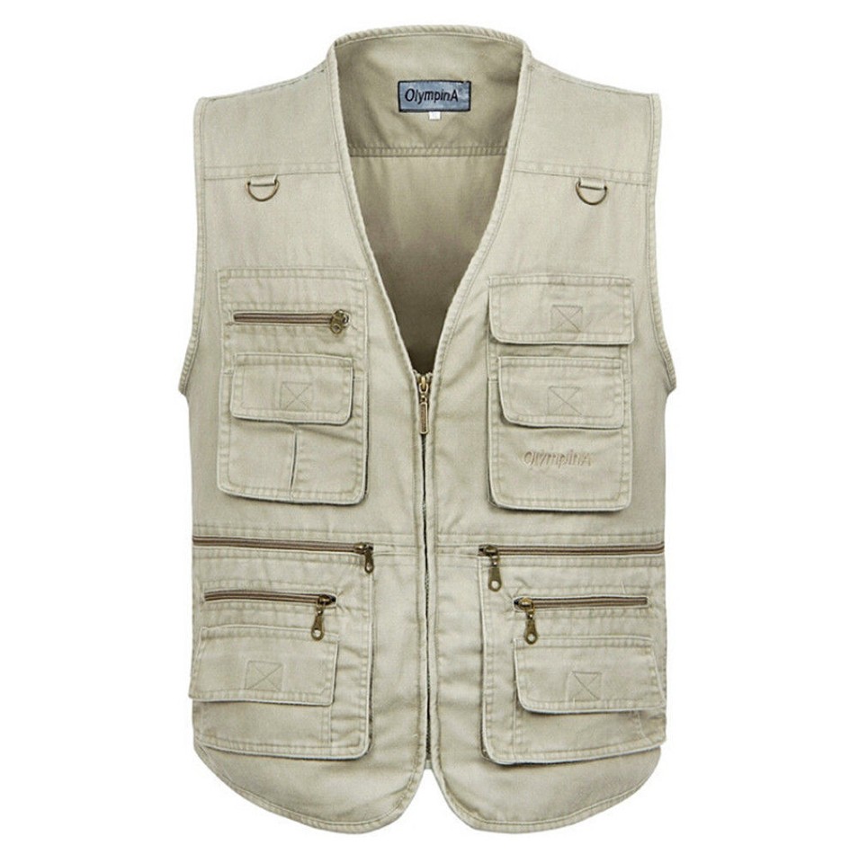 Men's Travel Vest Photography Reporter vest Concealed Carry Vest ...