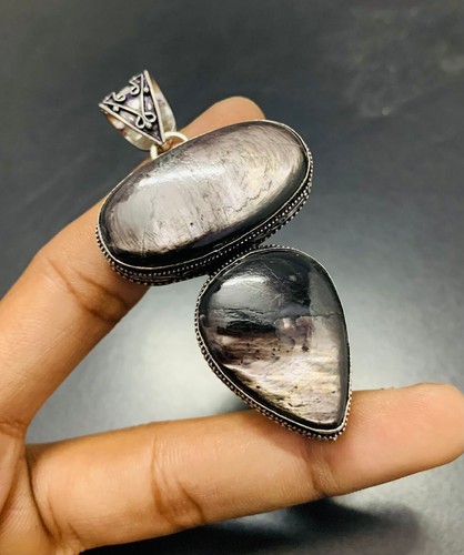 Hypersthene Gemstone 925 Sterling Silver Handmade Pendant Jewelry Gift ...