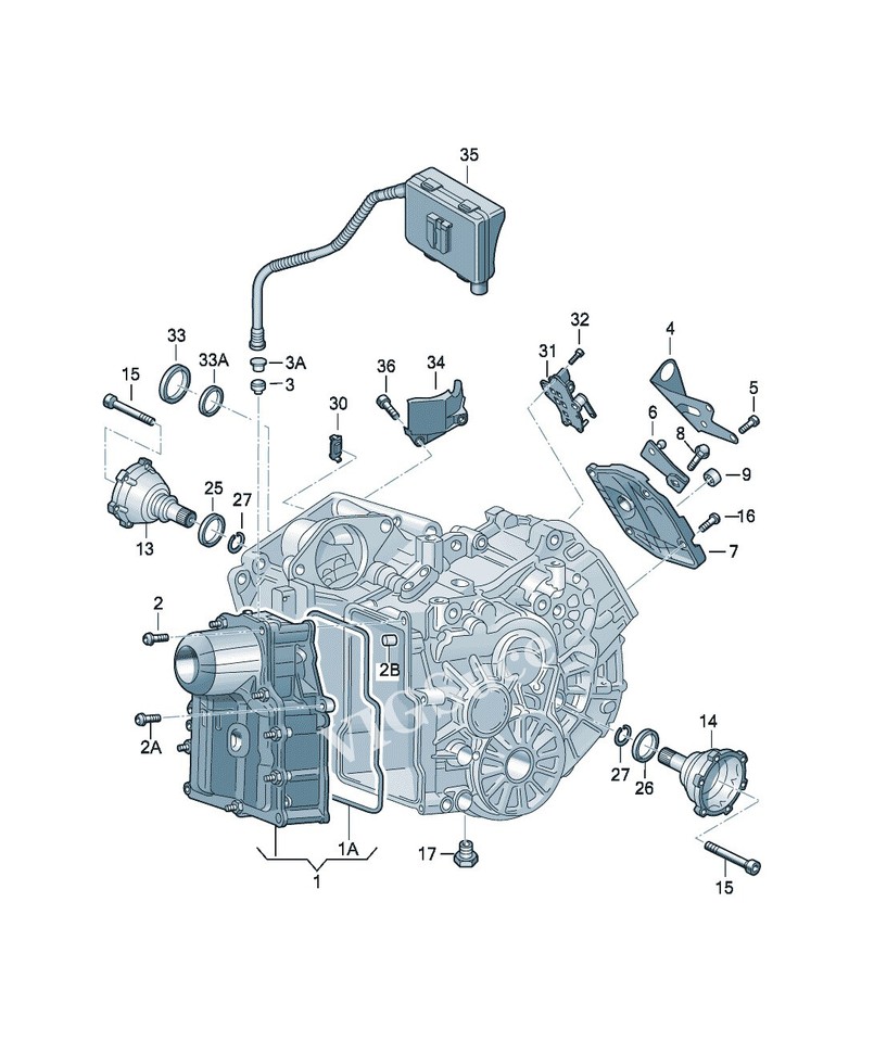 Volkswagen Jetta 1.4L DQ200E Hybrid 0AM Transmission Valve body P17BF ...