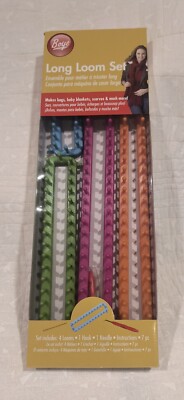 Boye Long Knitting Loom Set 8¼"/13"/17"/21½" Open Box Make Blankets ...