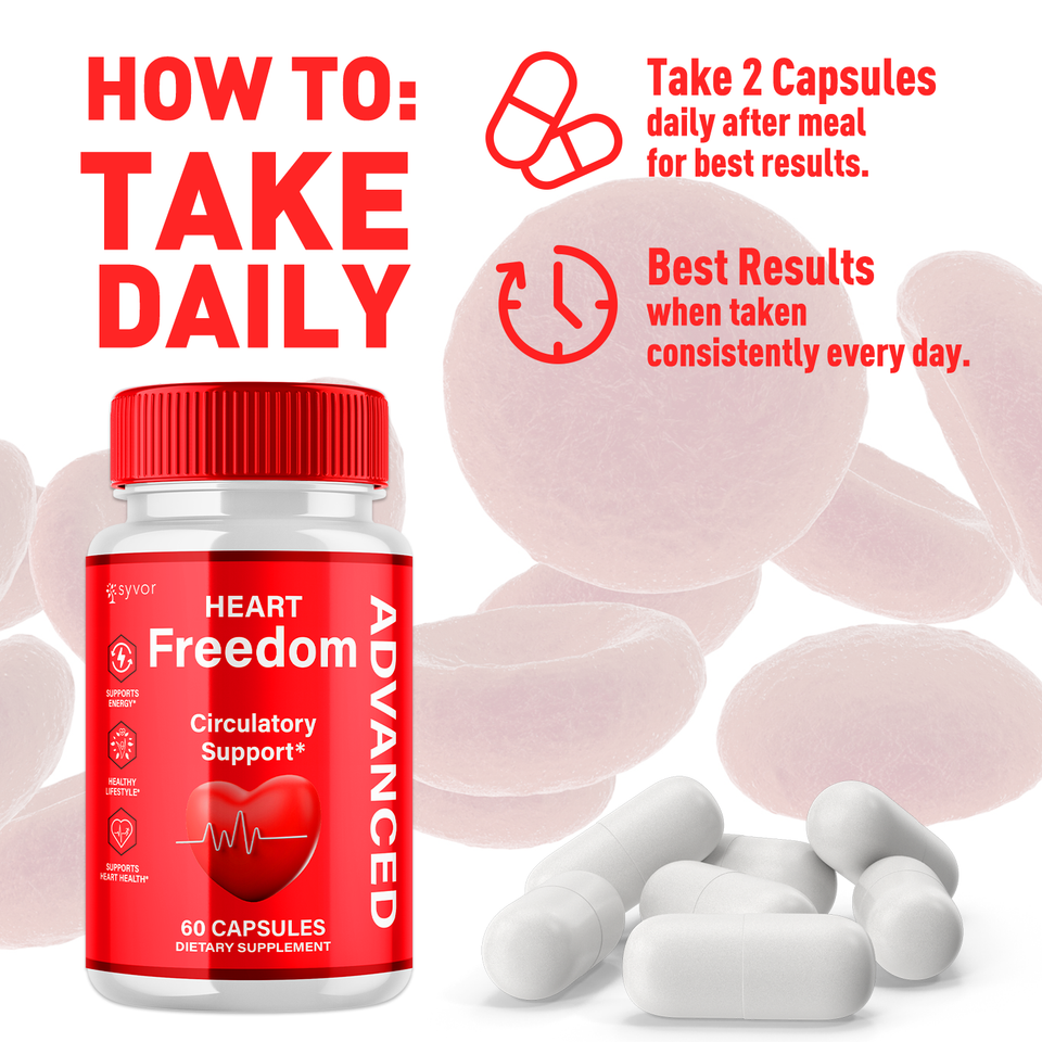 (2 Pack) Heart Freedom Blood Support Advanced Glycogen Supplement 120 ...