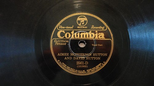 Aimee McPherson Hutton & David Hutton - COLUMBIA 2561-D 78 | eBay