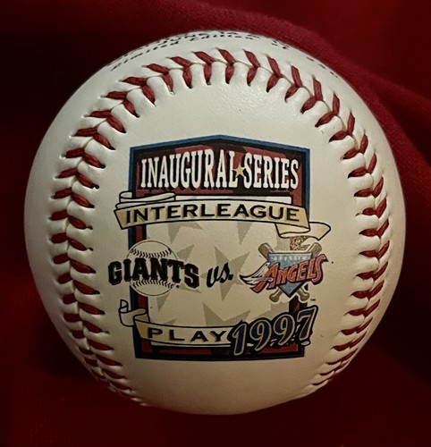 LE 1997 MLB Interleague Play Commemorative BALL Anaheim Angels LA vs SF ...