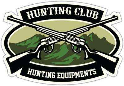 Hunting Club Equipment Gun Rifle Hunter Car Bumper Window Sticker Decal ...