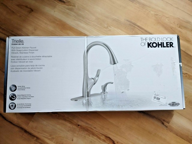 Kohler Trielle R18594-sd-vs Pull-down Kitchen Faucet Stainless Finish ...