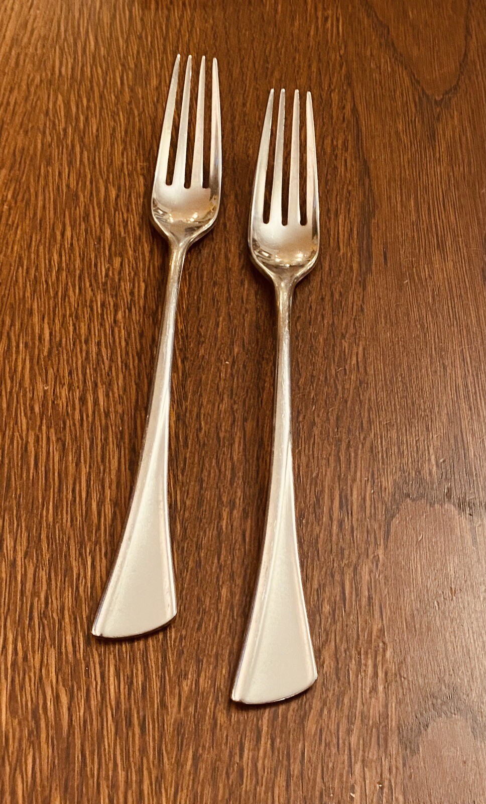 Gorham Silver Essex Frosted Angled Frosted Tip 2- Dinner Forks 8 1/2 ...