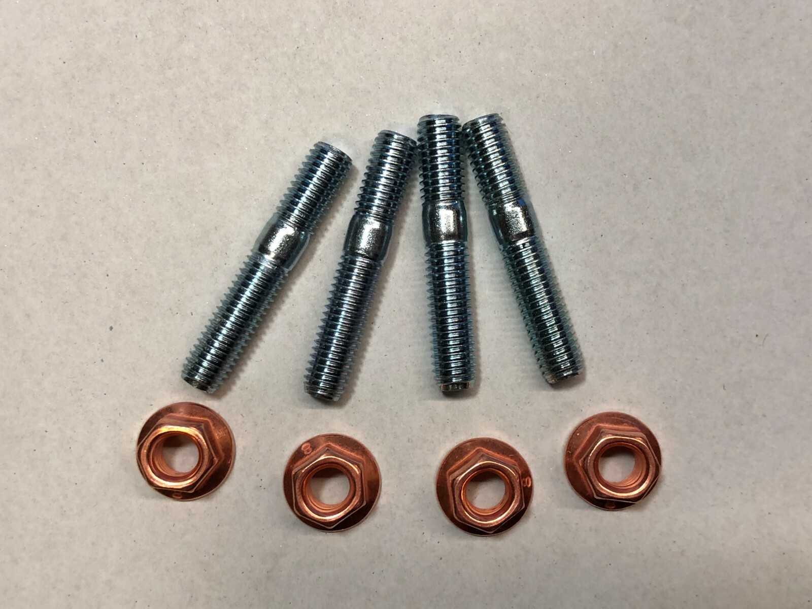 5 Stück Stiftschraube Stehbolzen M8x46 8.8 verzinkt + Kupfermutter M8 ...