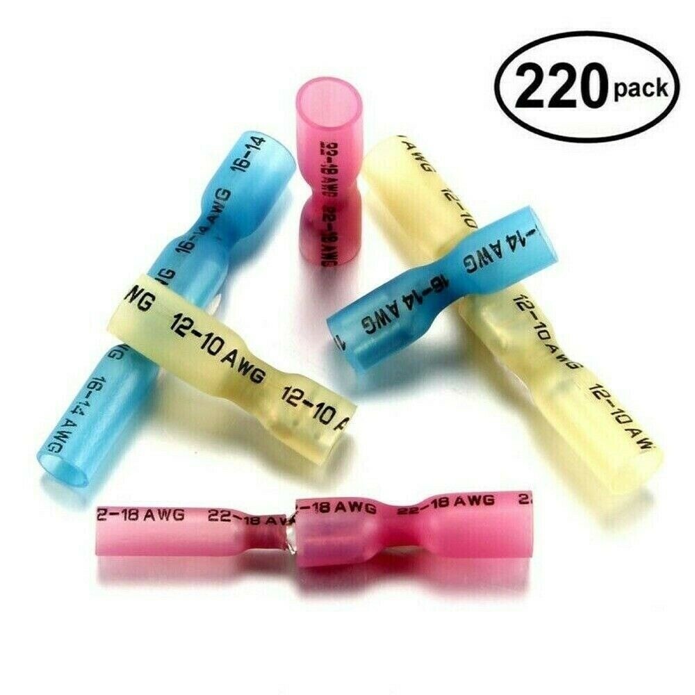 220 PCS Heat Shrink Electrical Wire Terminals Male & Female Spade ...