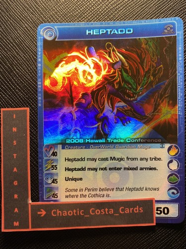 HEPTADD PROMO - 40/55/45/45/50 - RIPPLE FOIL - CHAOTIC CARD - TCG ...