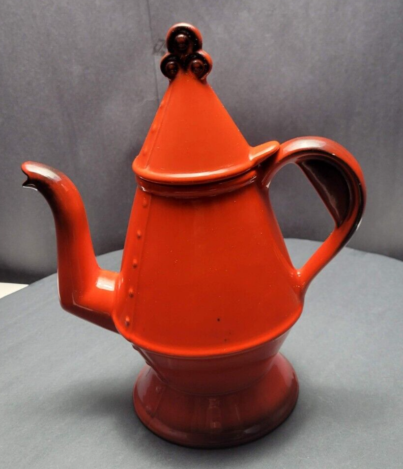 Vintage 60's Metlox Poppytrail Red Rooster Red Coffee Pot/Tea Pot with ...