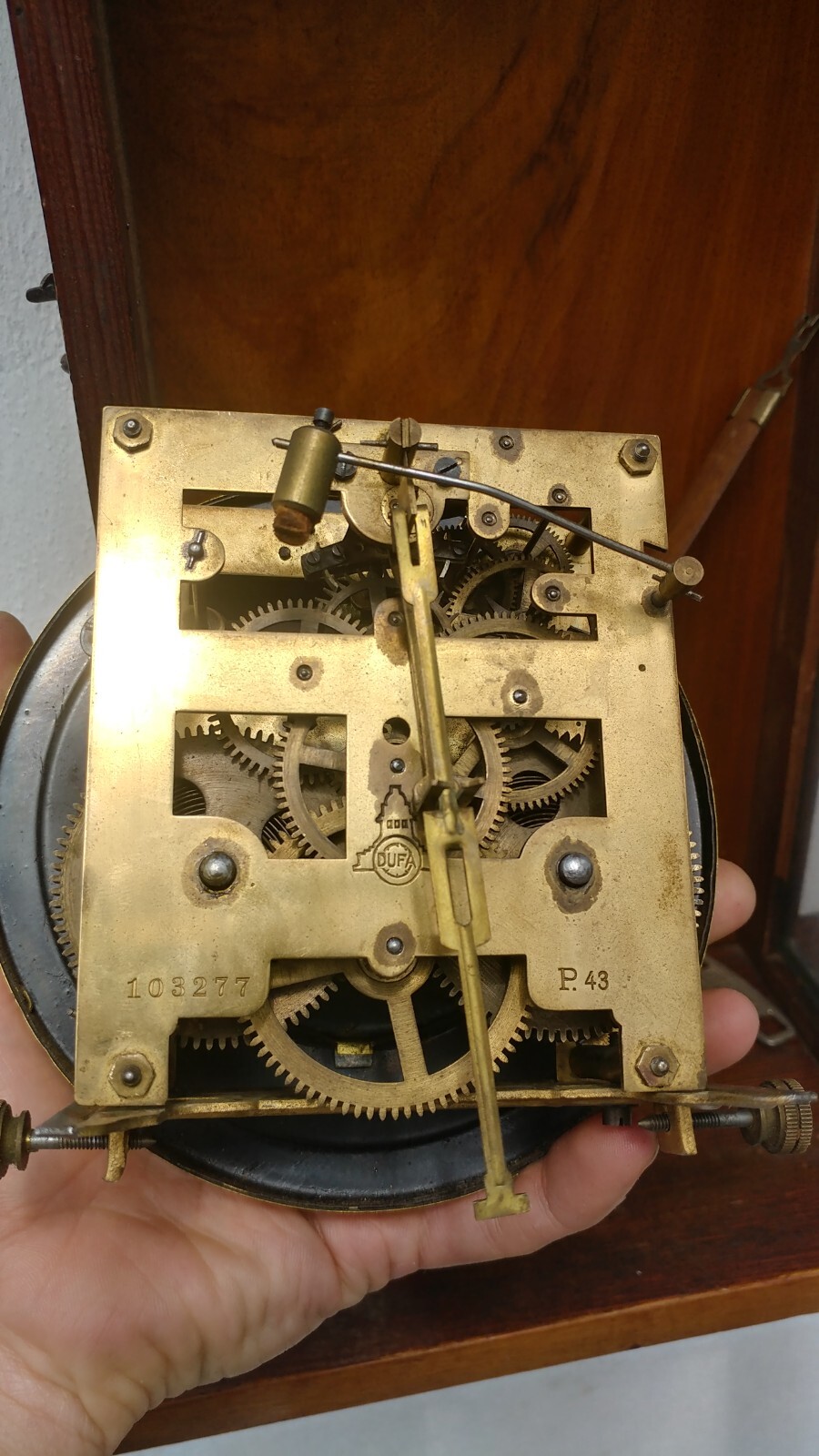 ANTIQUE DUFA GERMAN PENDULUM WALL CLOCK REGULATOR WITH GONG | eBay