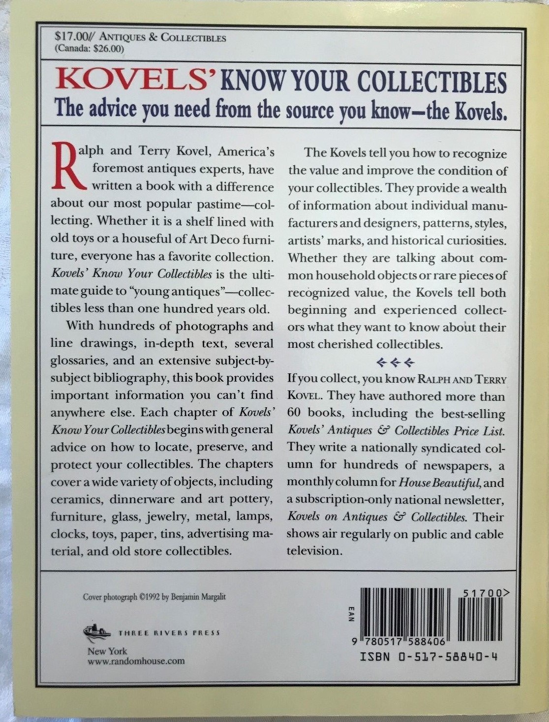 Kovels' Know Your Collectibles by Terry H. Kovel and Ralph M. Kovel ...