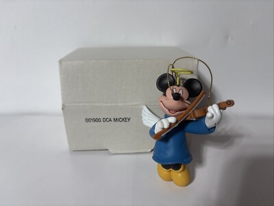 VINTAGE Disney Mickey Mouse Angel Wings & Violin Ornament DCA Groiler ...