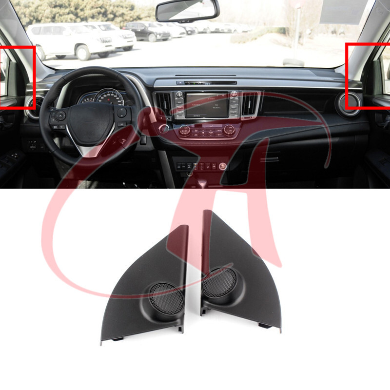2PCS A Pillar Tweeter Speaker Cover Trim For Toyota RAV4 2014-2019 | eBay