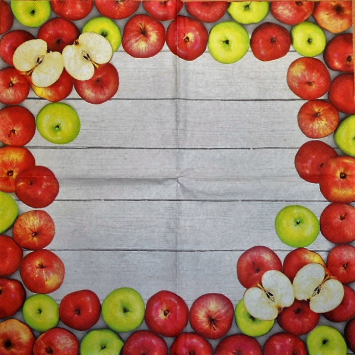 4 x Single Paper Napkins Fruits Apples Frame for Decoupage Craft and ...