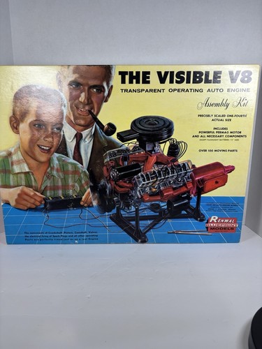 Vintage 1960s Renwal Model The Visible V8 Engine Model Assembly Kit ...