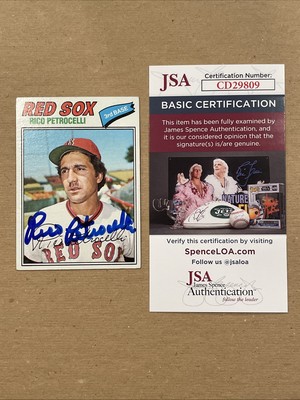Vintage Baseball Autographed Signed Card JSA Authentic Rico Petrocelli ...