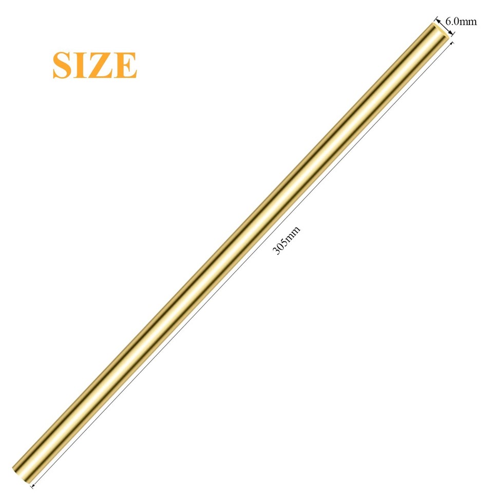 4 Pieces 6mm Brass Round Rods, Brass Solid Round Rod Lathe Bar Stock, 6mm in ... | eBay
