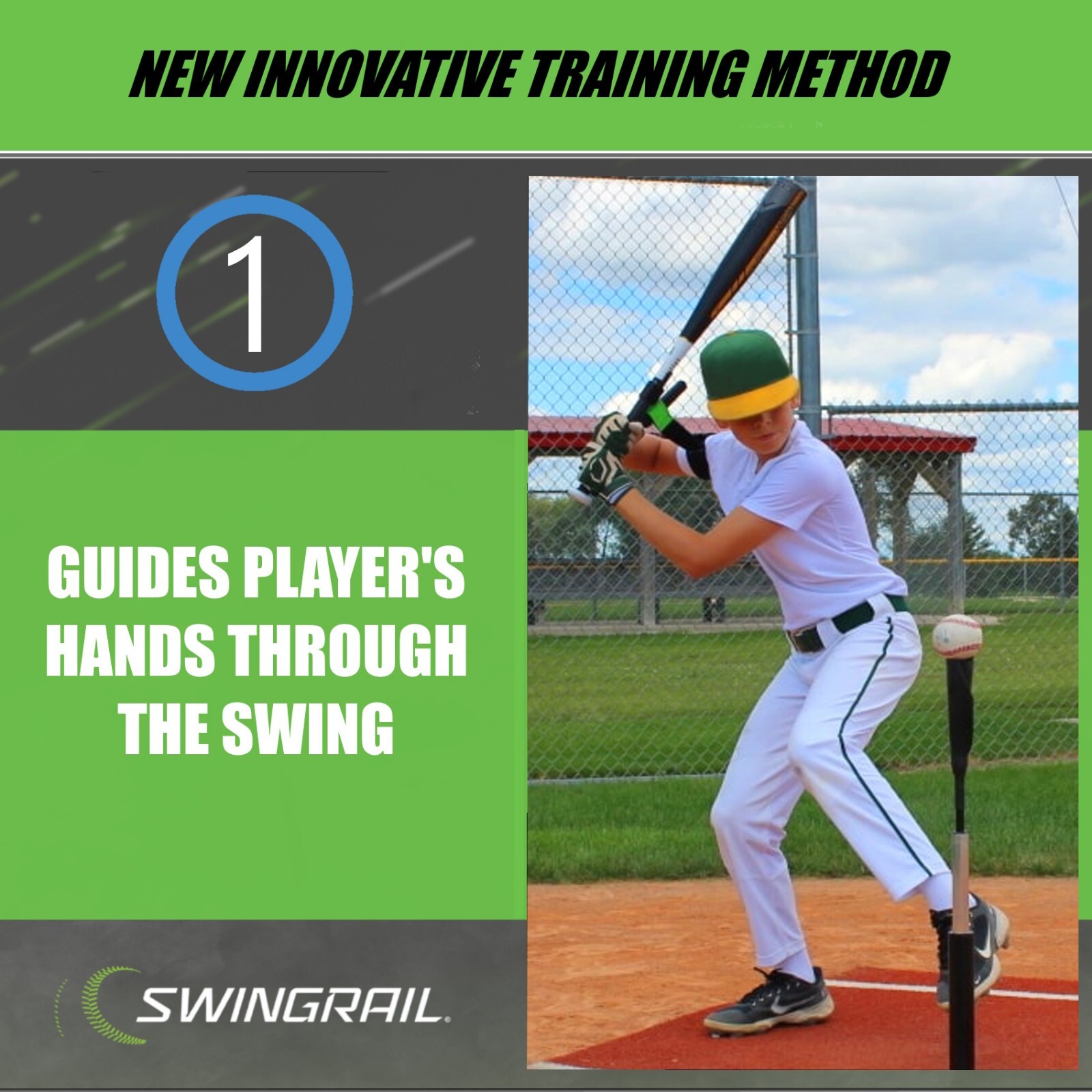 SWINGRAIL Baseball & Softball Swing Trainer - Batting Hitting Aid by ...
