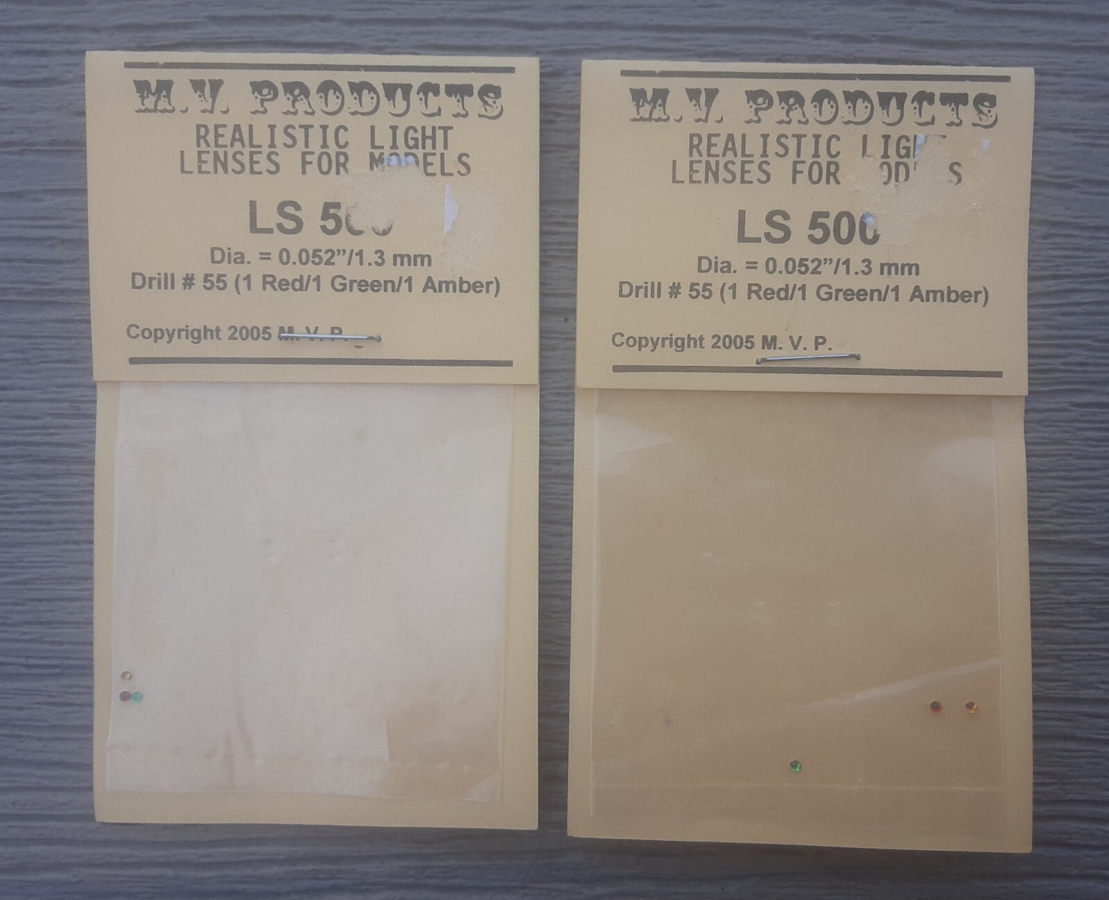 (2 Packs) M.V. Products Headlight MV Lens. LS 500 RED/Green/Amber 1.3mm ...