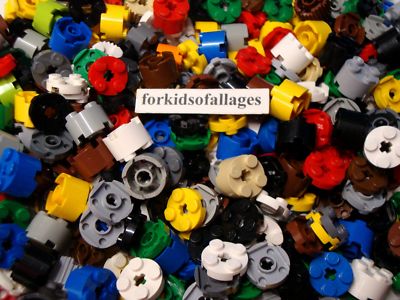 50 Lego 2x2 ROUND BRICKS & PLATES Flats Random Mixed Pillar Column ...