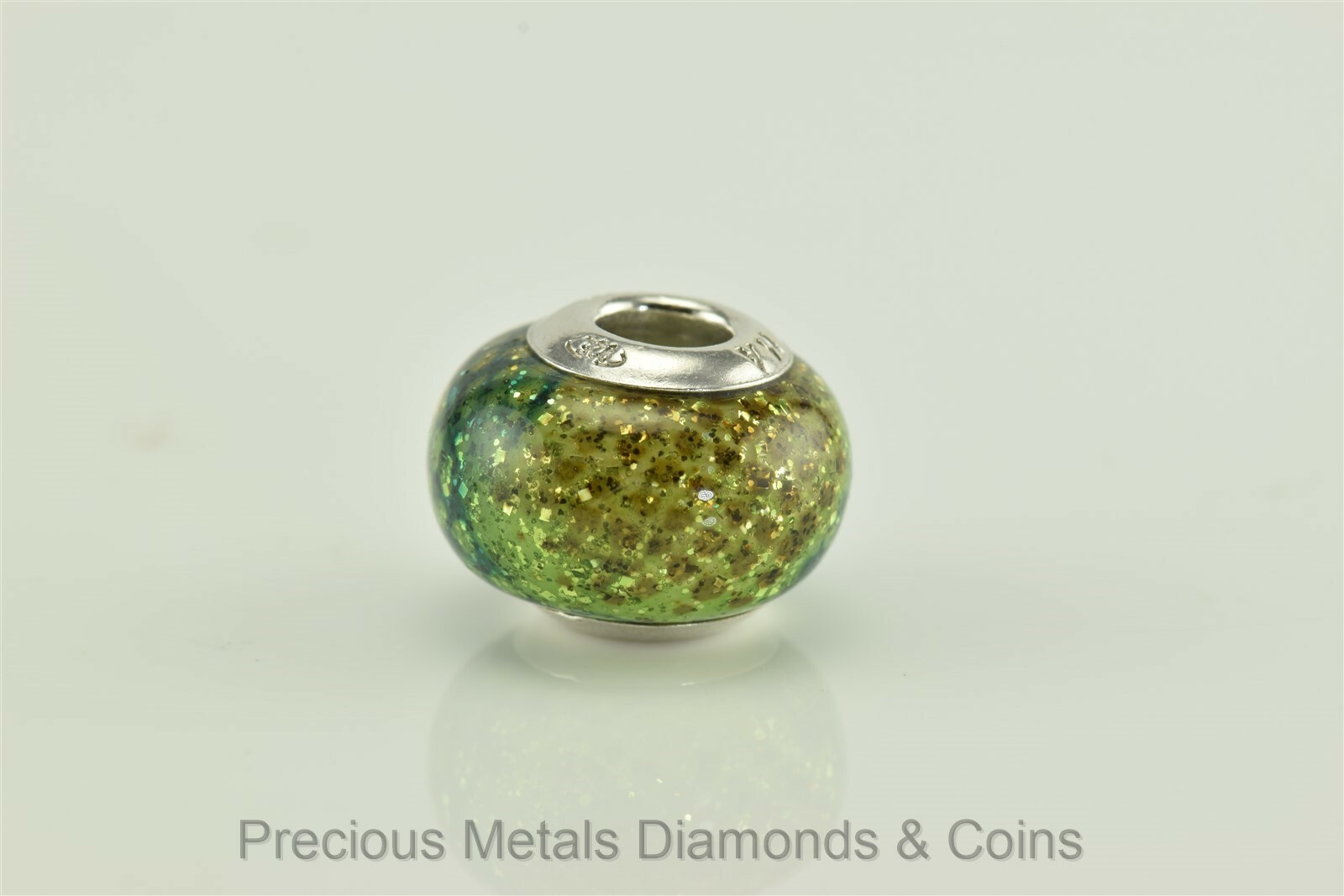 Charmed Memories Sterling Silver Bluish Green Murano … - Gem