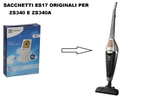 SACCHETTI ASPIRAPOLVERE ELECTROLUX ES17 ENERGICA ORIGINALI ZS340 ZS340A ...