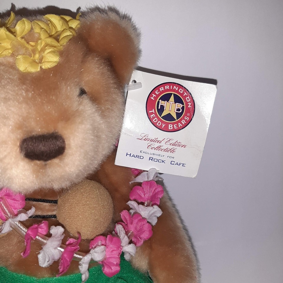 Hard Rock Cafe Maui Hawaii Herrington LE Hula Girl Bear Plush 2003 w ...