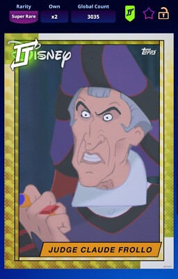 Topps Disney Collect Digital 2020 Classic Gold Refractor JUDGE CLAUDE ...