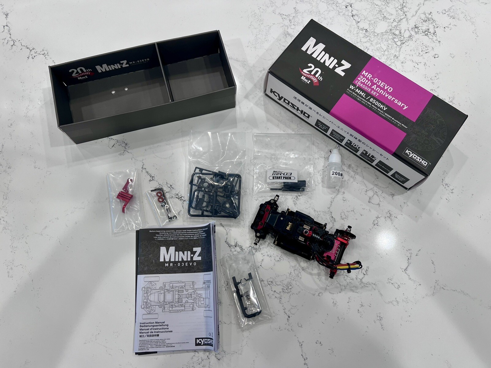 Mini-Z RWD MR-03EVO 20th Anniversary Chassis (Red) 4548565410255 | eBay