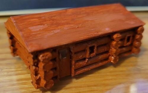 Log Cabin With Fuel Tank HO Z or N Scale Building Scenery White ...