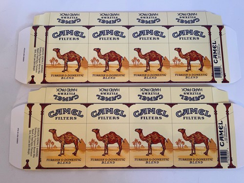 CAMEL CIGARETTE BOXES FOR COUNTER DISPLAY. TWO PAPER DISPLAYS. MINT ...