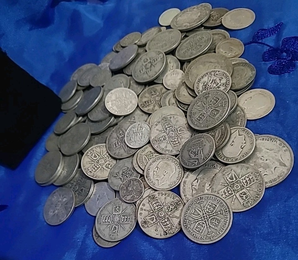 Silver Coins - 1 Ozt Mixed British Pre '47 Silver Bullion - Great Gift ...