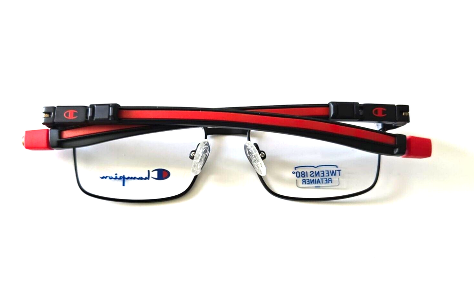 CHAMPION CATCH C01 BOY'S MATTE BLACK-RED FULL RIM EYEGLASSES FRAME 47 ...