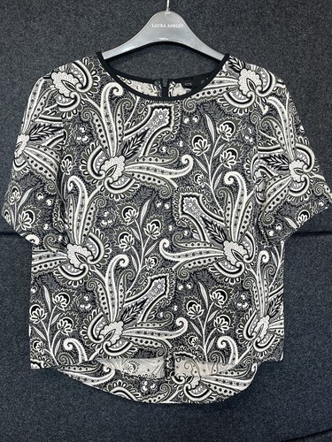 Top Shop Green Paisley Pattern Top Blouse Size 10 | eBay