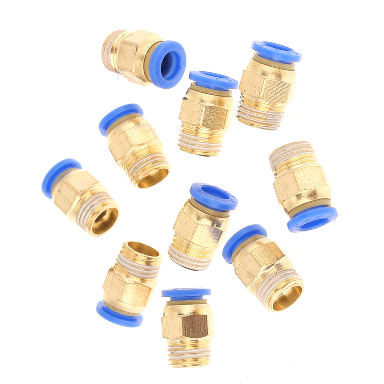 10pcs Pneumatic Quick Connector Air Fittings Adapter 8mm Diameter ...