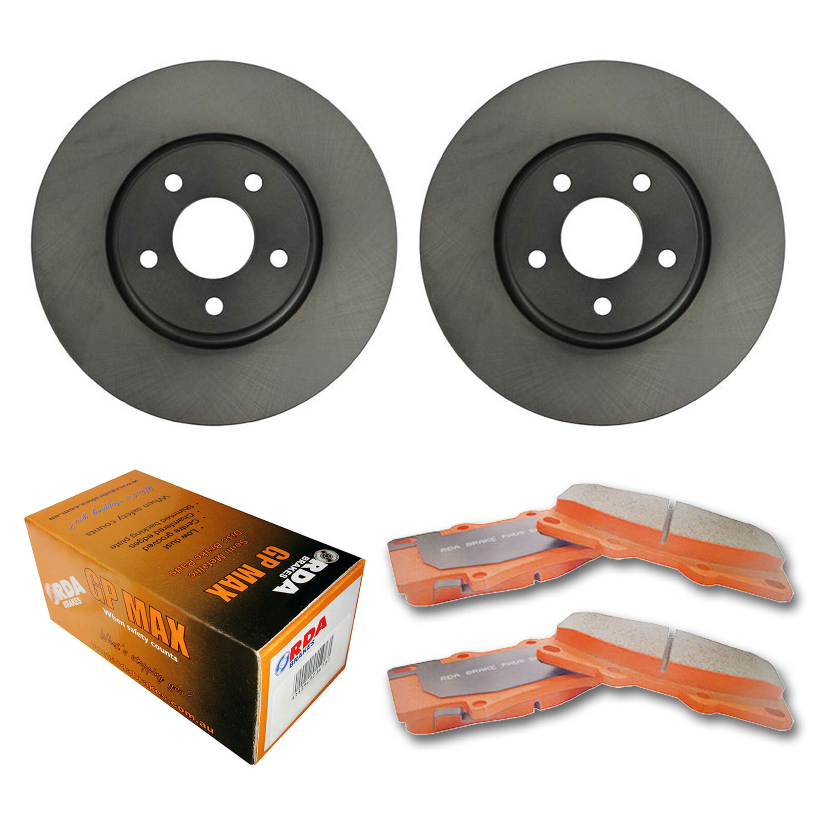 Front Disc Brake Rotors and Pads for Volkswagen EOS 2.0 TFSI 2006-ON ...