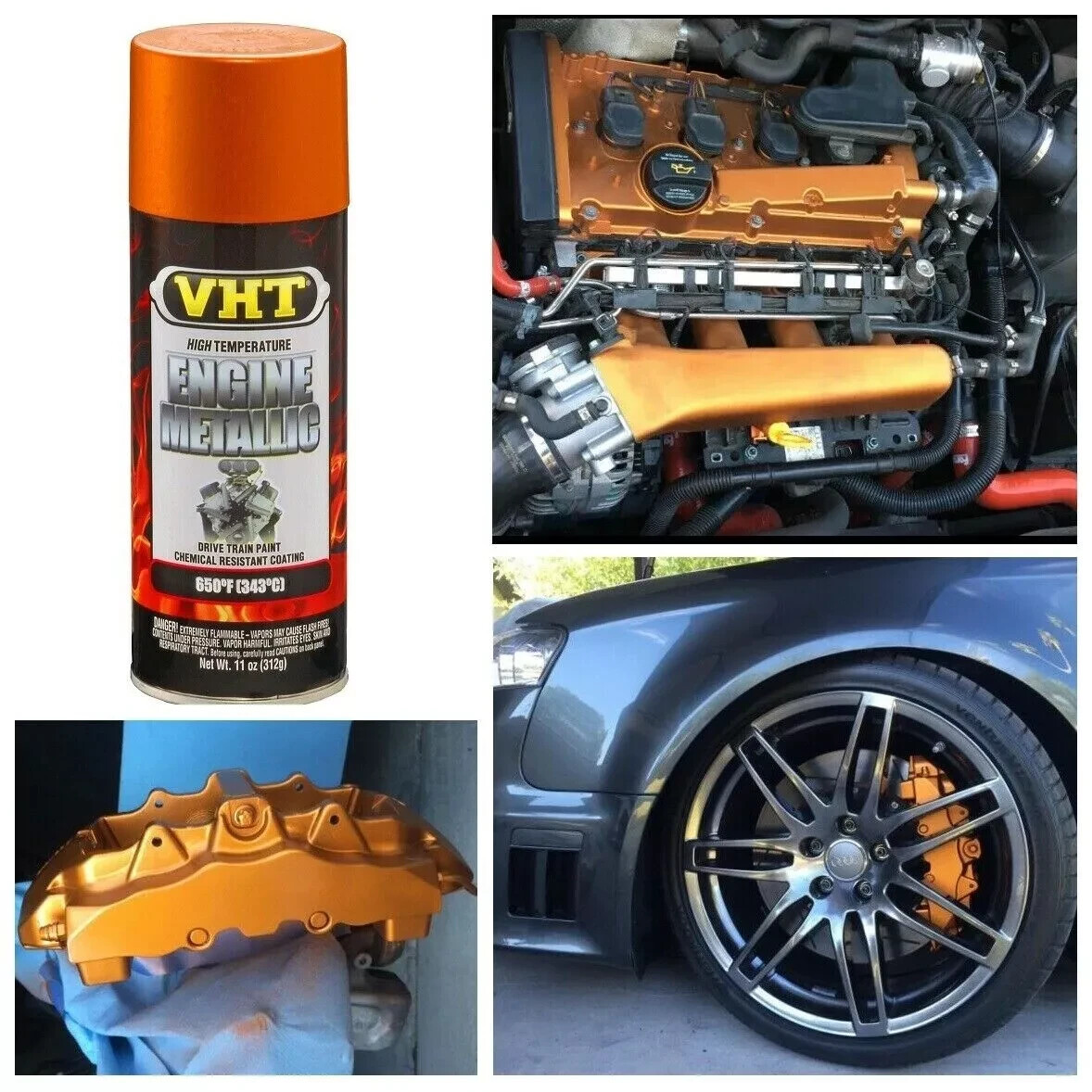 Metallic Burnt Copper Coating Caliper Brake Rotor High Heat Engine ...