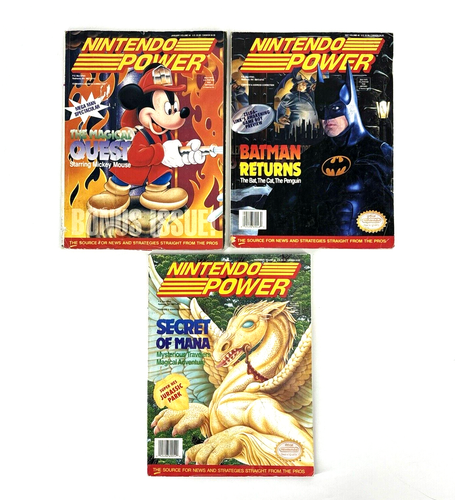Nintendo Power Magazine Lot of 3, Volumes #44, 48, 54 1990s Bubsy ...