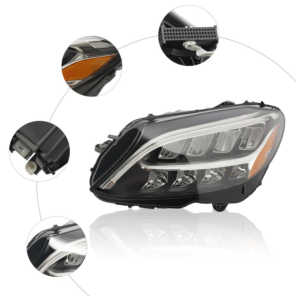 Full LED Headlight Left Driver Side For 2019-2021 Mercedes-Benz C300 ...