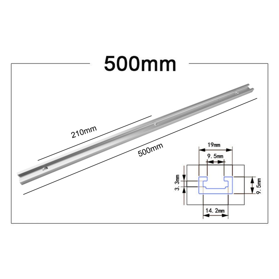 T-Slot Track T-slot Slide 1 Pc 300-600mm Aluminium Alloy For ...