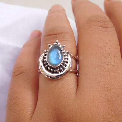 Labradorite Ring 925 Sterling Silver Handmade Ring Unique Handmade Ring ...
