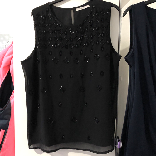 George Size 14 Pit To Pit 21in Sheer Bead Embellished Overlay ...