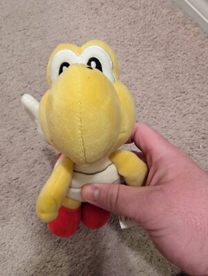 Super Mario Bros Red Flying Koopa Troopa 7.5” Turtle Plush Toy Stuffed ...