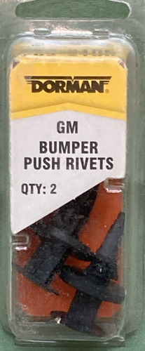 QTY 2 NEW GENUINE DORMAN 963-210D BUMPER PUSH RIVETS BLACK FOR GM | eBay