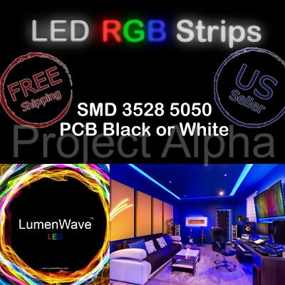 Brand New DIY Projects 300 LEDs Strip 5M SMD 3528 or 5050 RGB 12V - USA ...