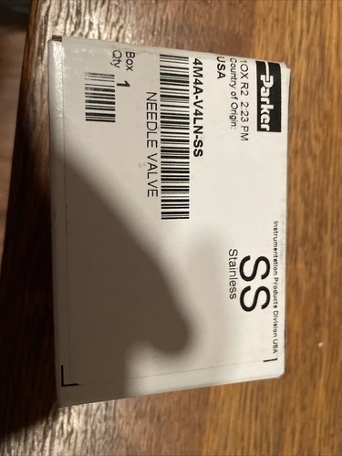 Parker Instrumentation Needle Valve 4M4A-V4LN-SS Stainless Steel. for ...
