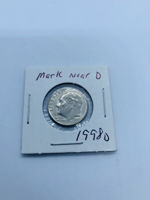1998 D Dime Roosevelt U.S. 10 Cent Coin Error Misprint Mis-Struck ‘Mark ...
