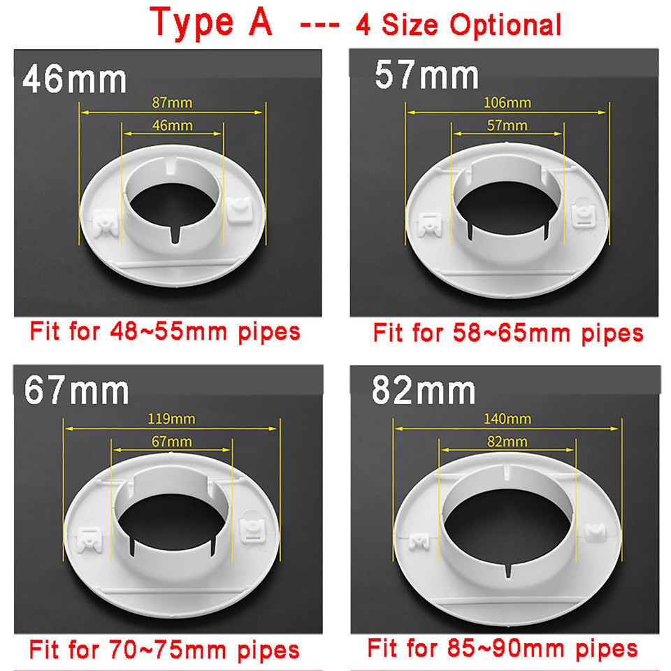 Wall Hole Plastic Cable Hole Cover Round Wire Tidy Grommet Pipe Hole ...